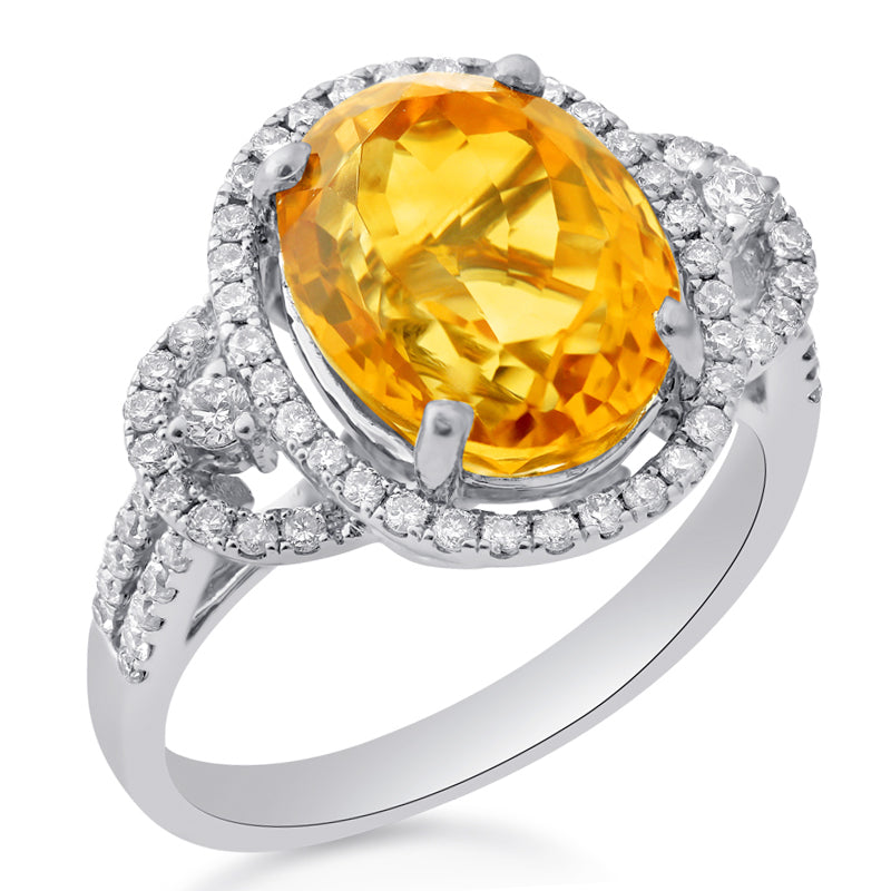 citrine quartz ring