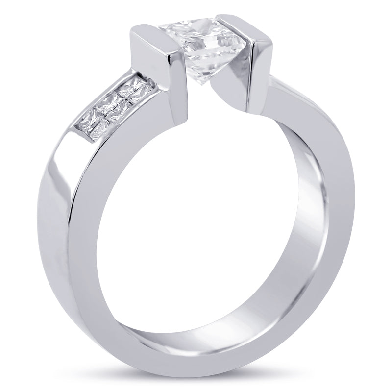 Buy now 1.60ct princess cut tension set diamond engagement ring with ...